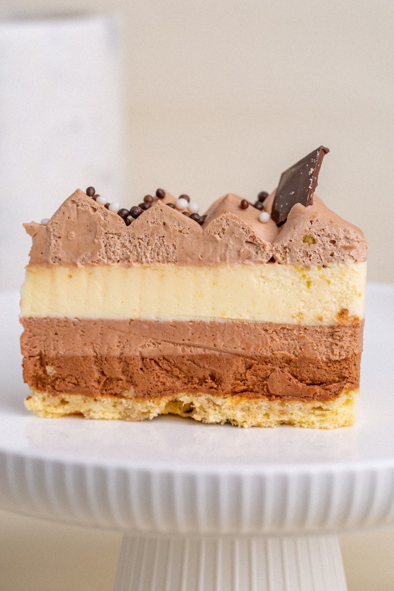 Francia Csokoládé Trió Torta 6 Szeletes | Pataki Cukrászda